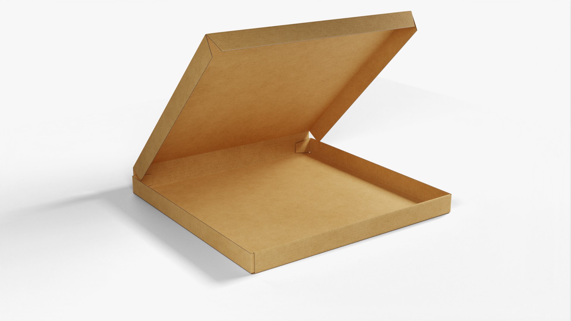 3D 10-inch Kraft Paper Open Pizza Box Model - TurboSquid 1981780
