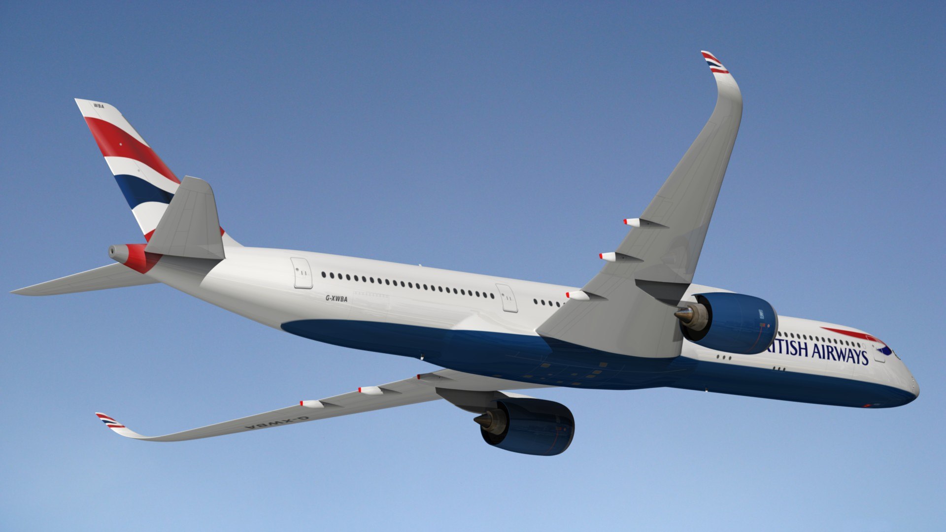 Airbus A350 British 3D - TurboSquid 1681380