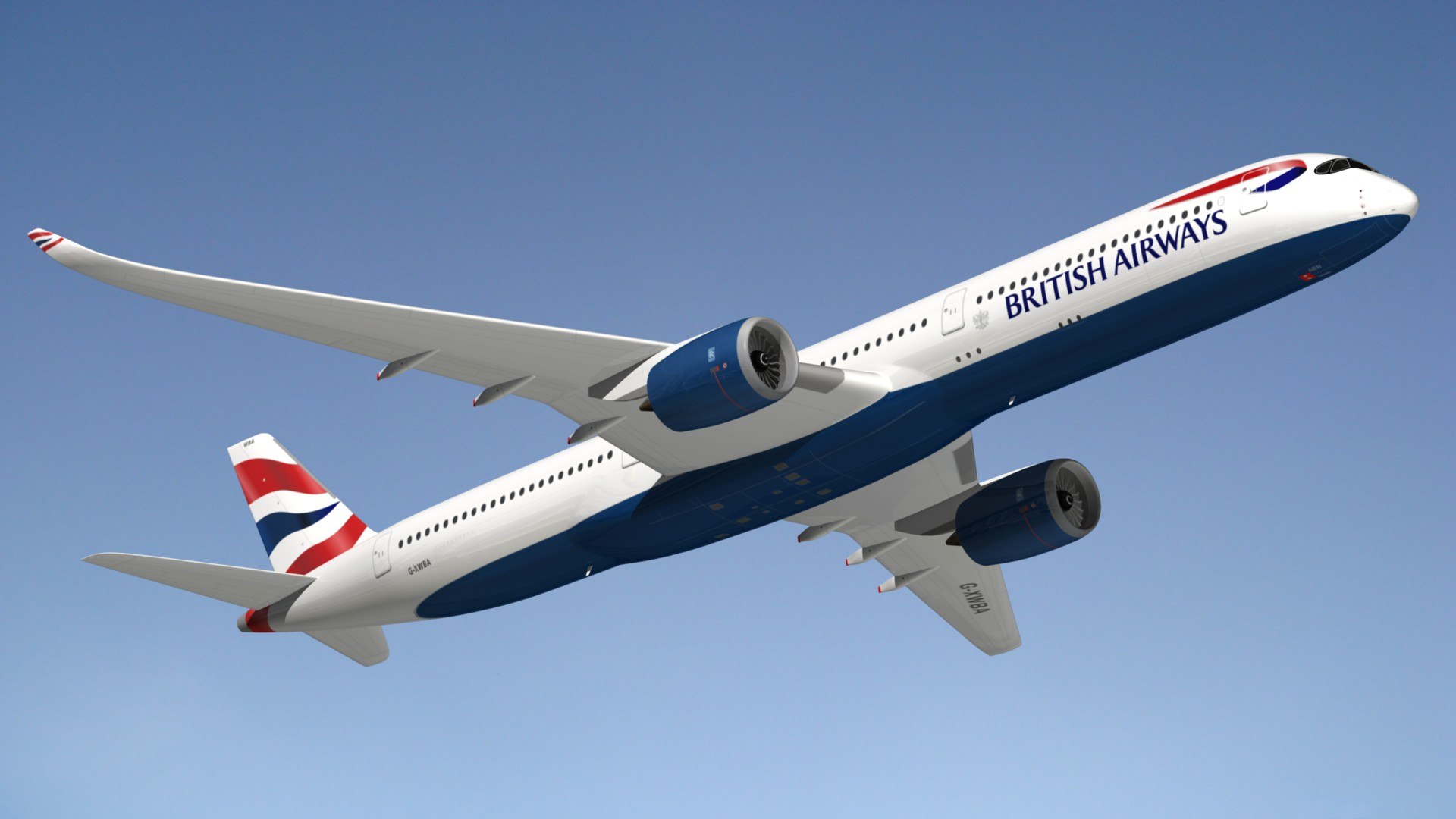 Airbus A350 British 3D - TurboSquid 1681380