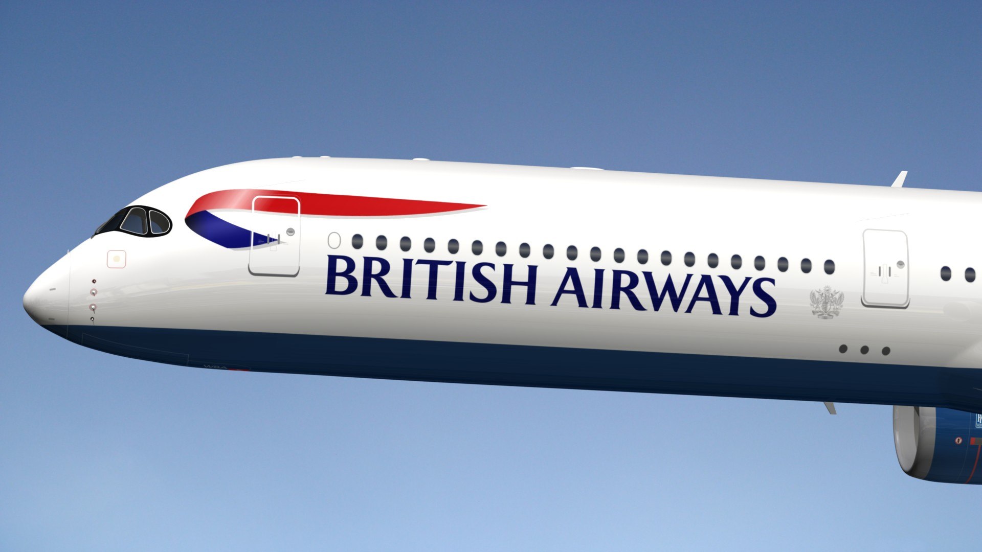 Airbus A350 British 3D - TurboSquid 1681380
