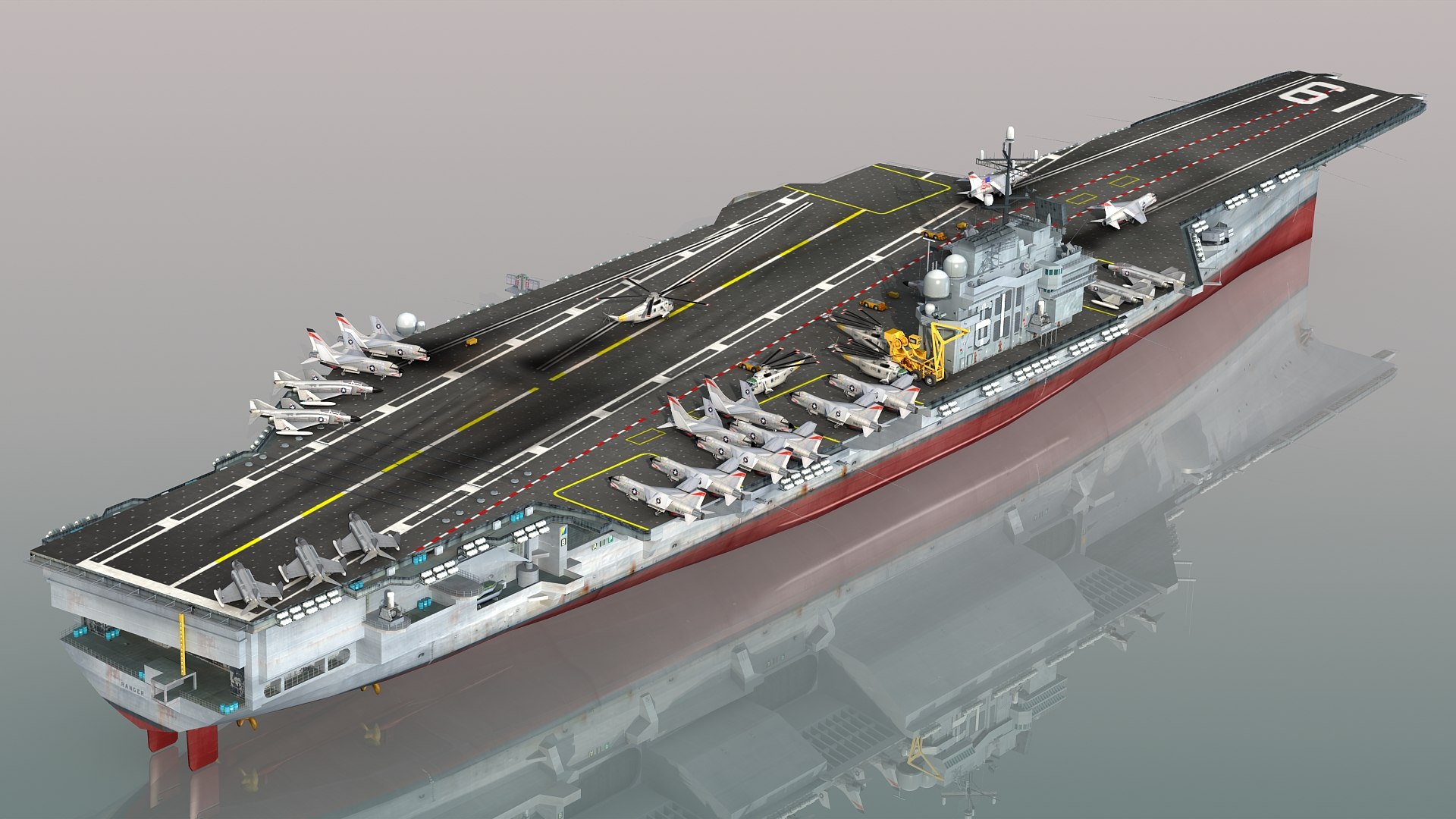 3D Model USS Ranger CV-61 - TurboSquid 1880424