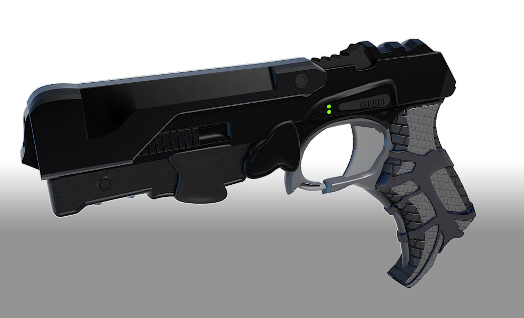 semi futuristic gun 3d x