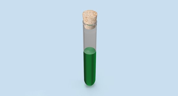 3d large test tube half
