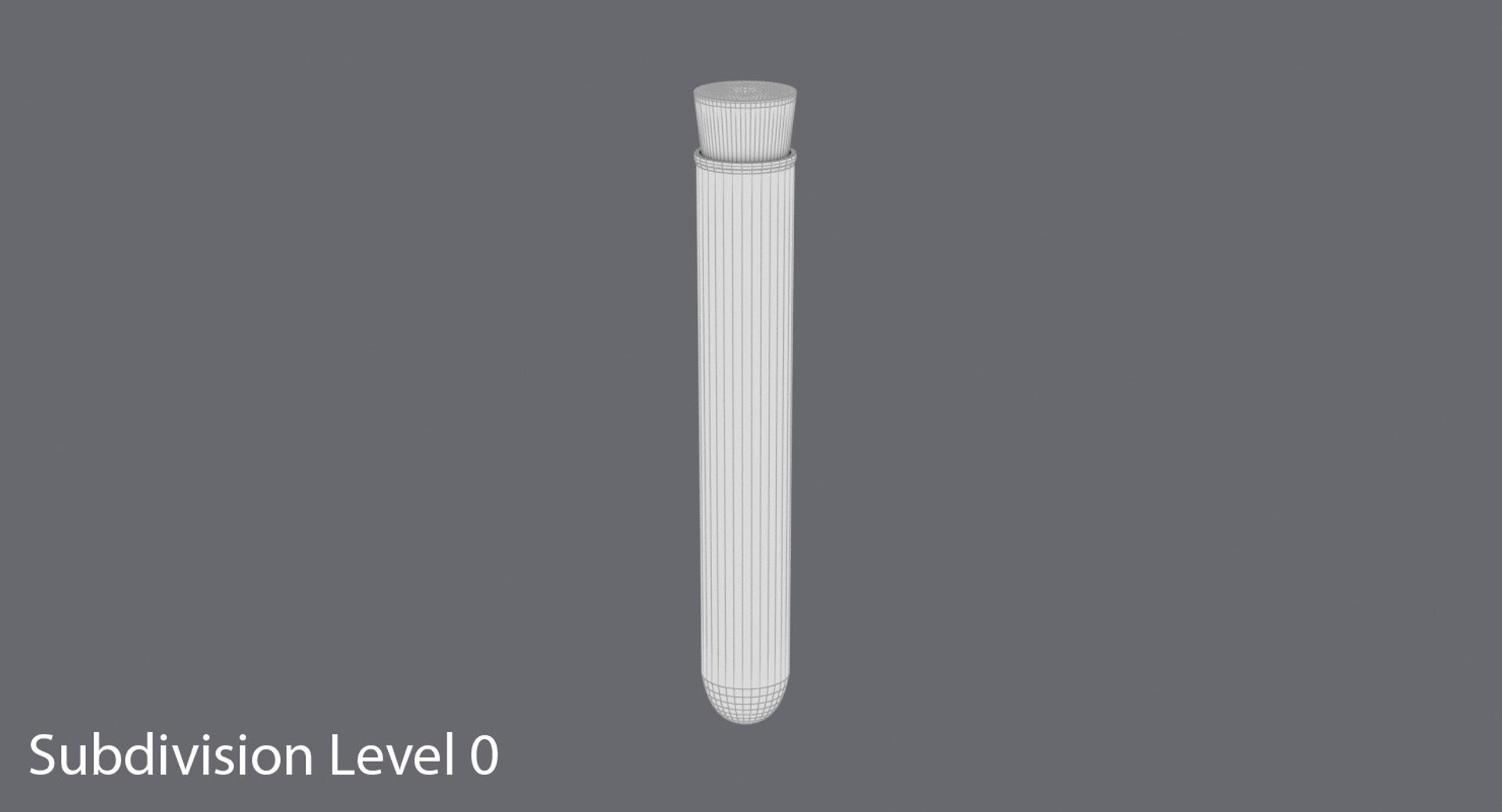 3d Large Test Tube Half