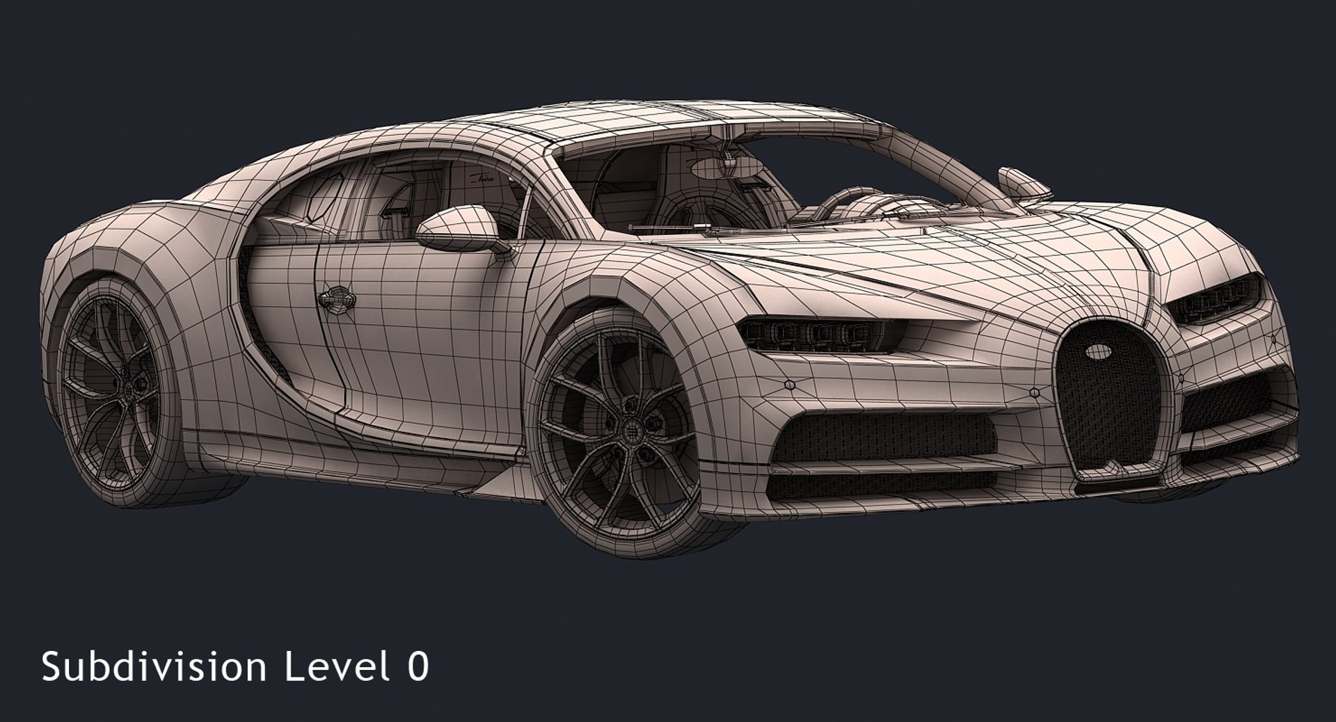 3d 2017 Bugatti Chiron Model