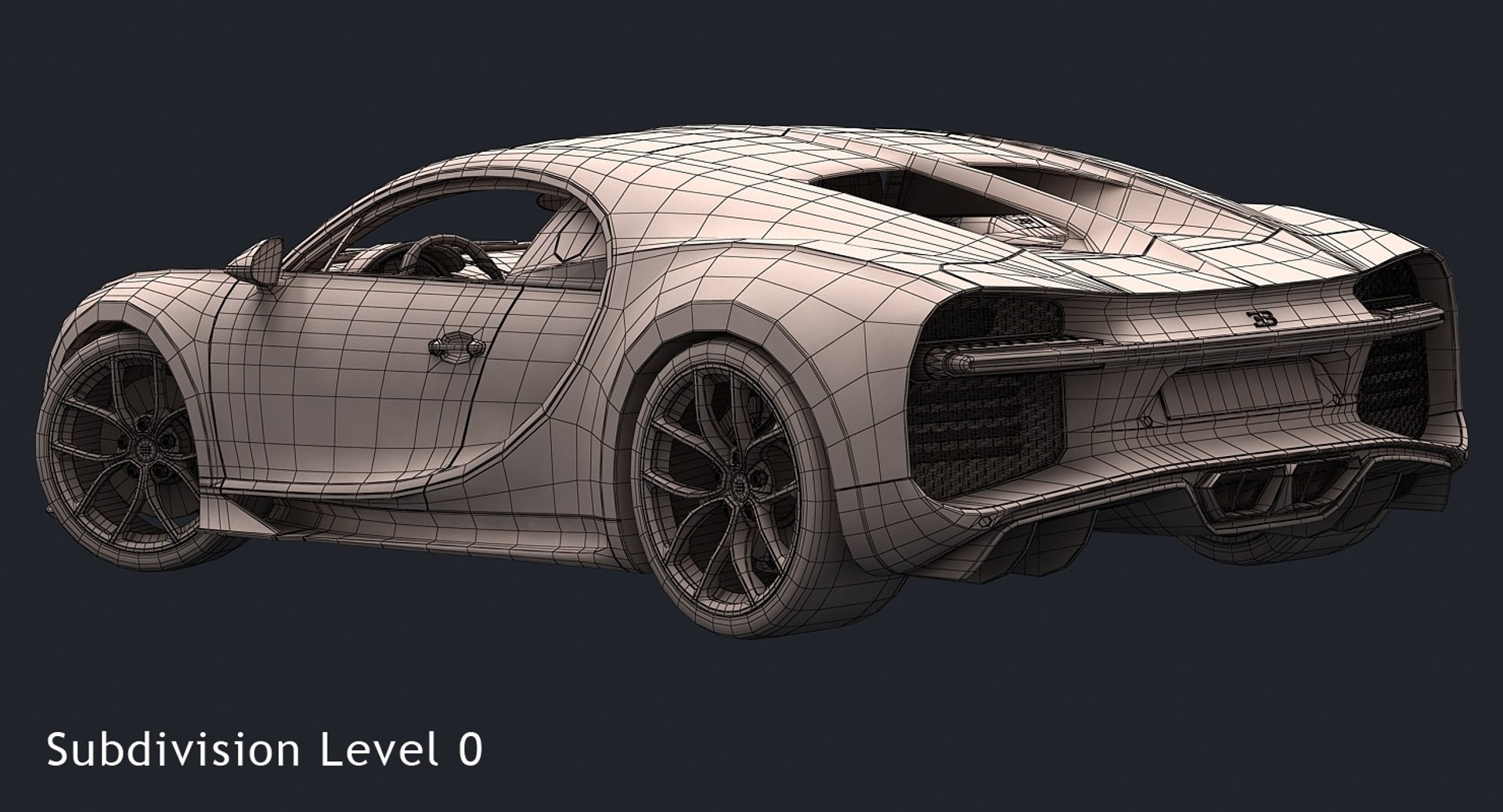 3d 2017 Bugatti Chiron Model
