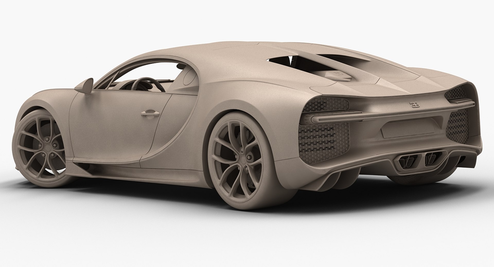 3d 2017 bugatti chiron model