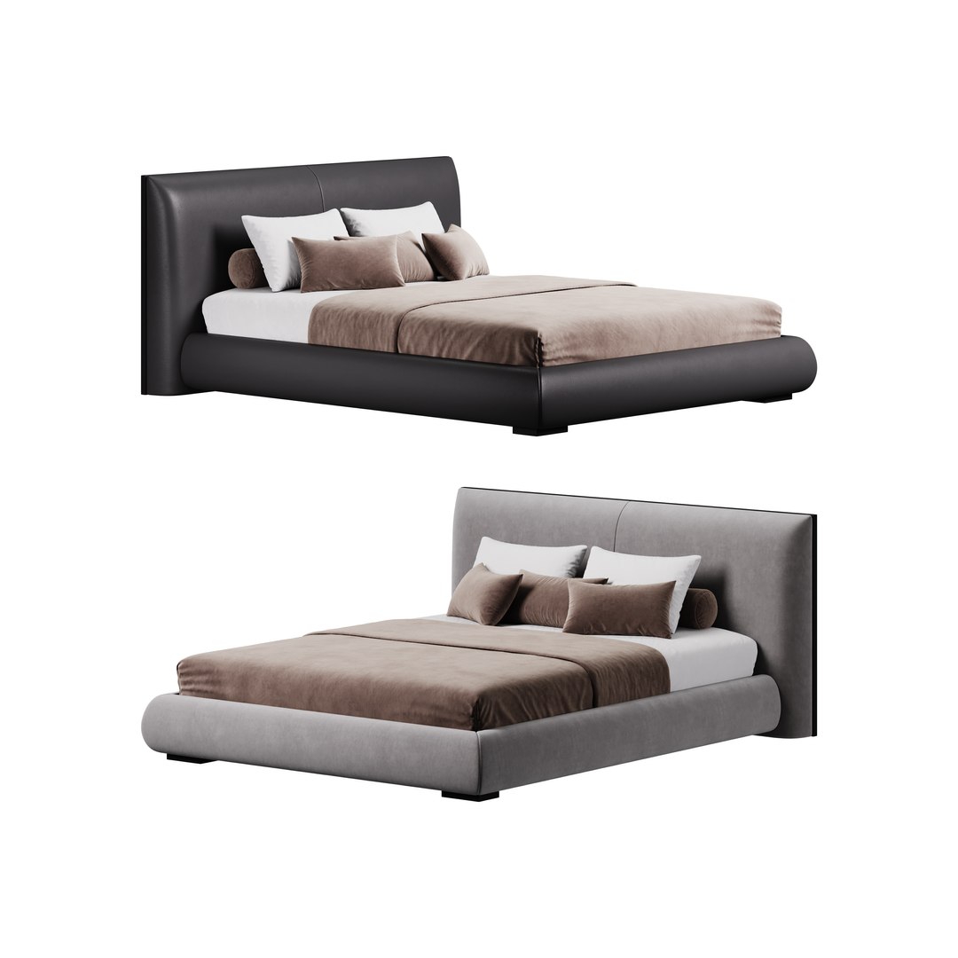 3D Model Bed Mid-Century Modern - TurboSquid 2272181