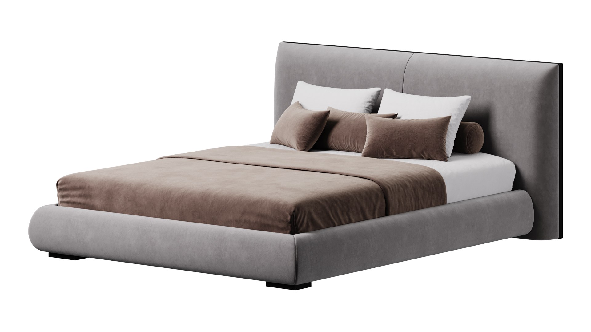 3D Model Bed Mid-Century Modern - TurboSquid 2272181