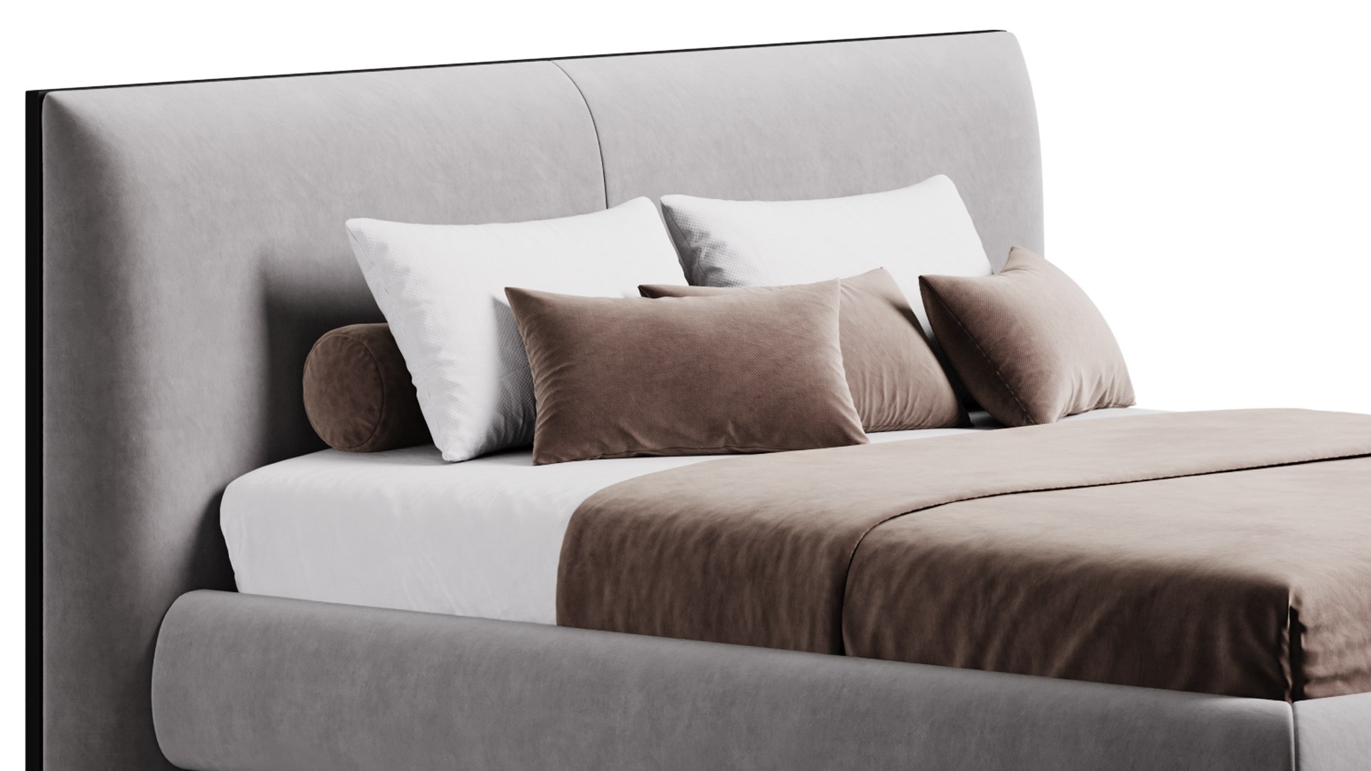3D Model Bed Mid-Century Modern - TurboSquid 2272181