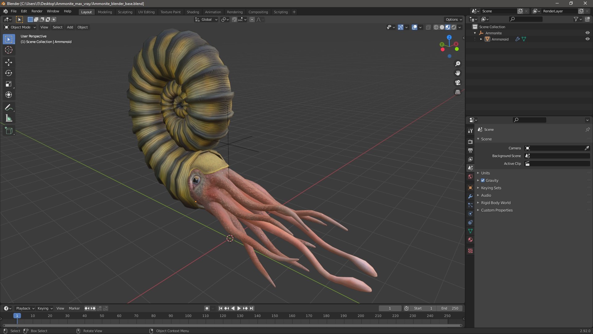 Ammonite For 3D Print 3D - TurboSquid 2256173