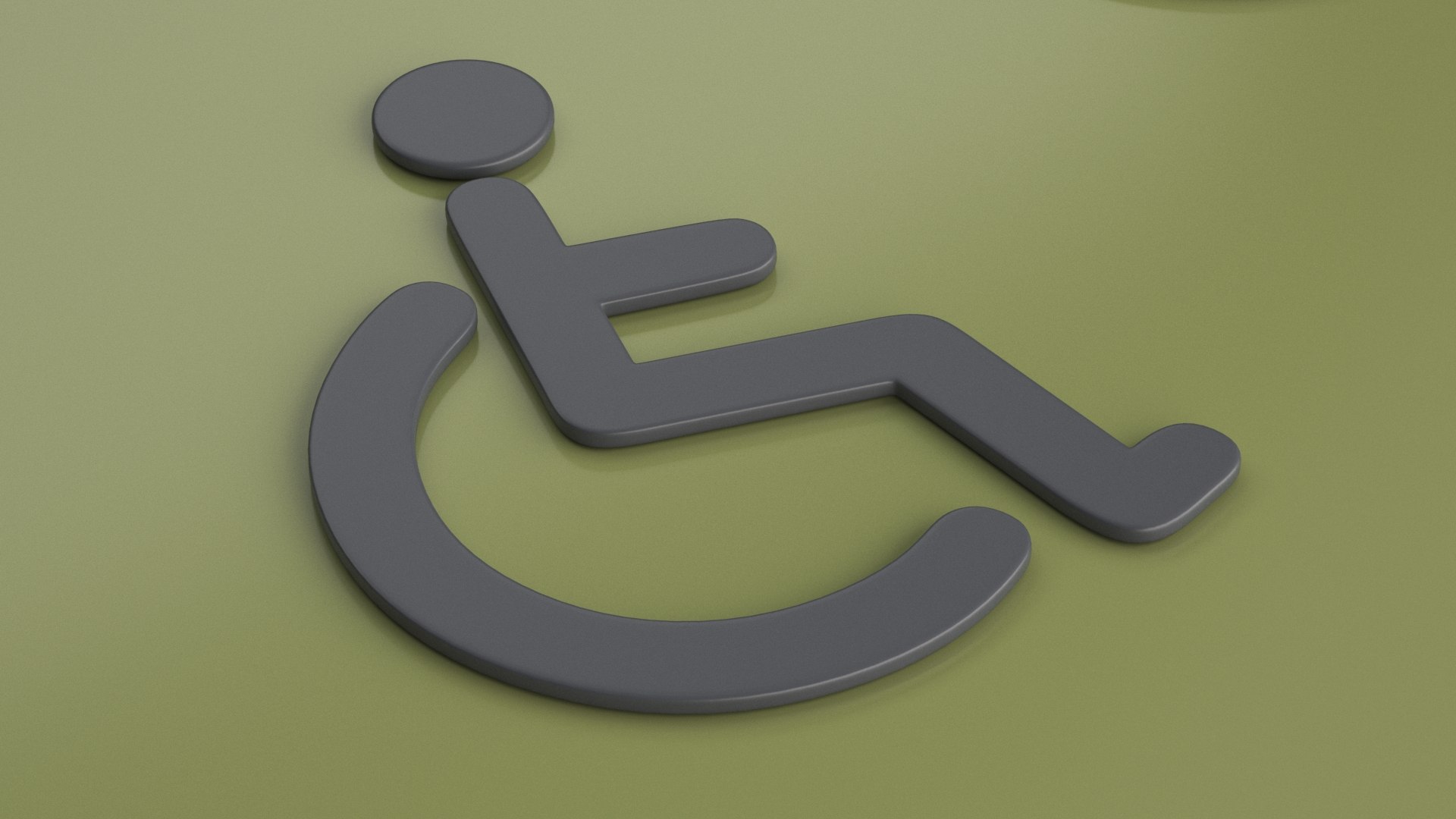Disabled Person Symbol Model - TurboSquid 2302282