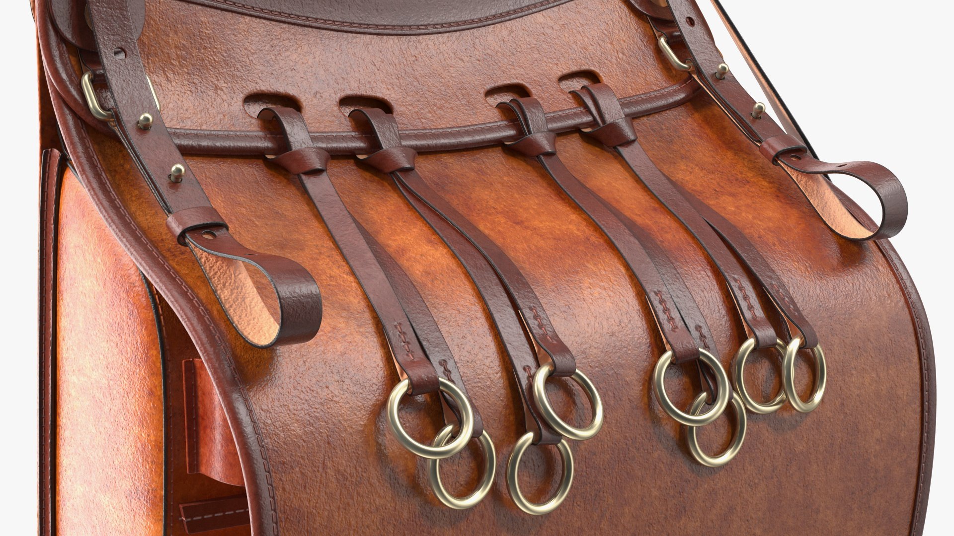 3D Model Brown Leather Hunting Shoulder Bag - TurboSquid 1958180