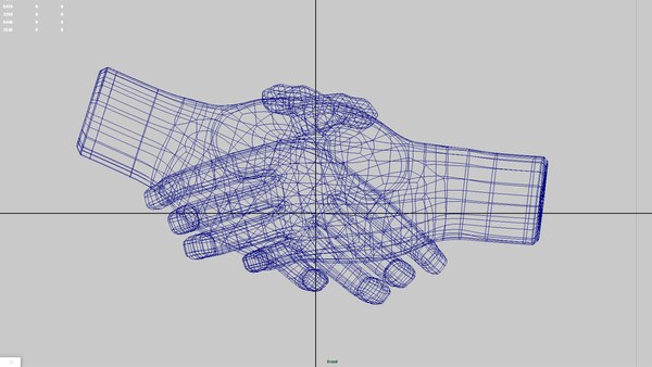 3D hand shake - TurboSquid 1965002