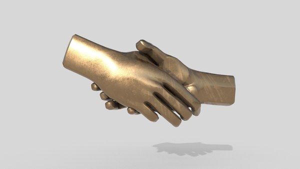 3D hand shake - TurboSquid 1965002