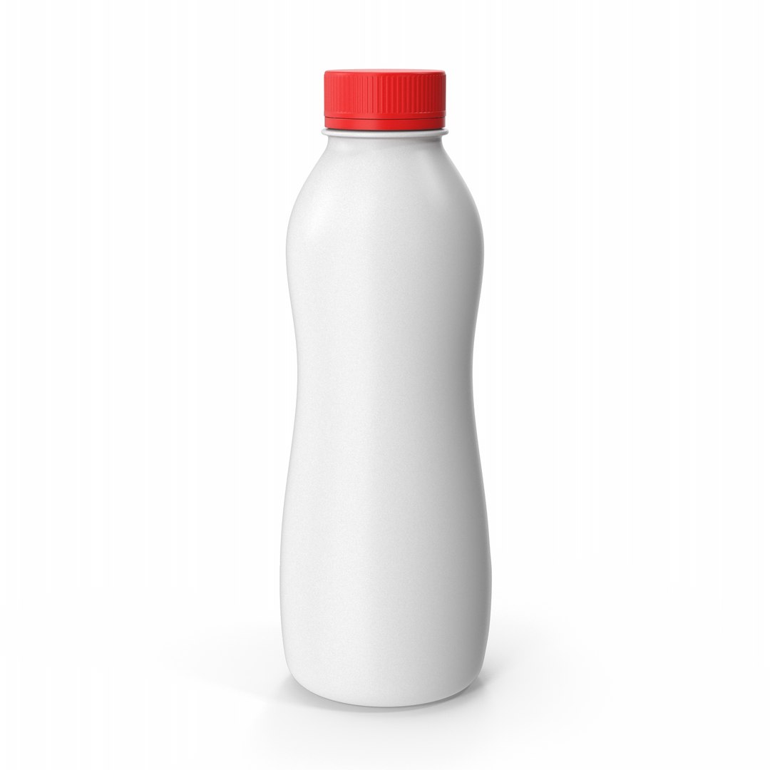 Red Yogurt Bottle 3D - TurboSquid 2200343