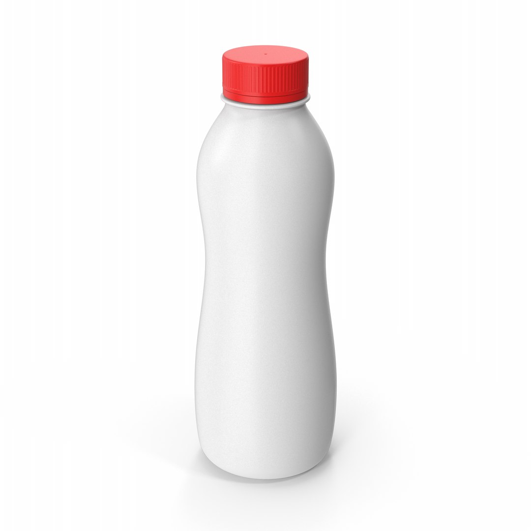 Red Yogurt Bottle 3D - TurboSquid 2200343