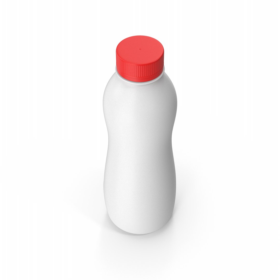 Red Yogurt Bottle 3D - TurboSquid 2200343