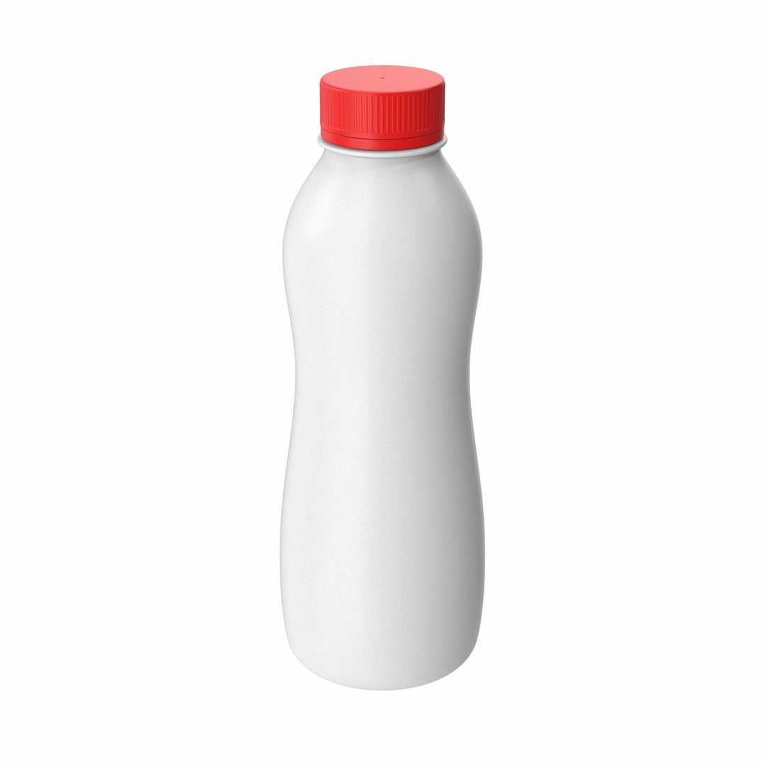 Red Yogurt Bottle 3D - TurboSquid 2200343