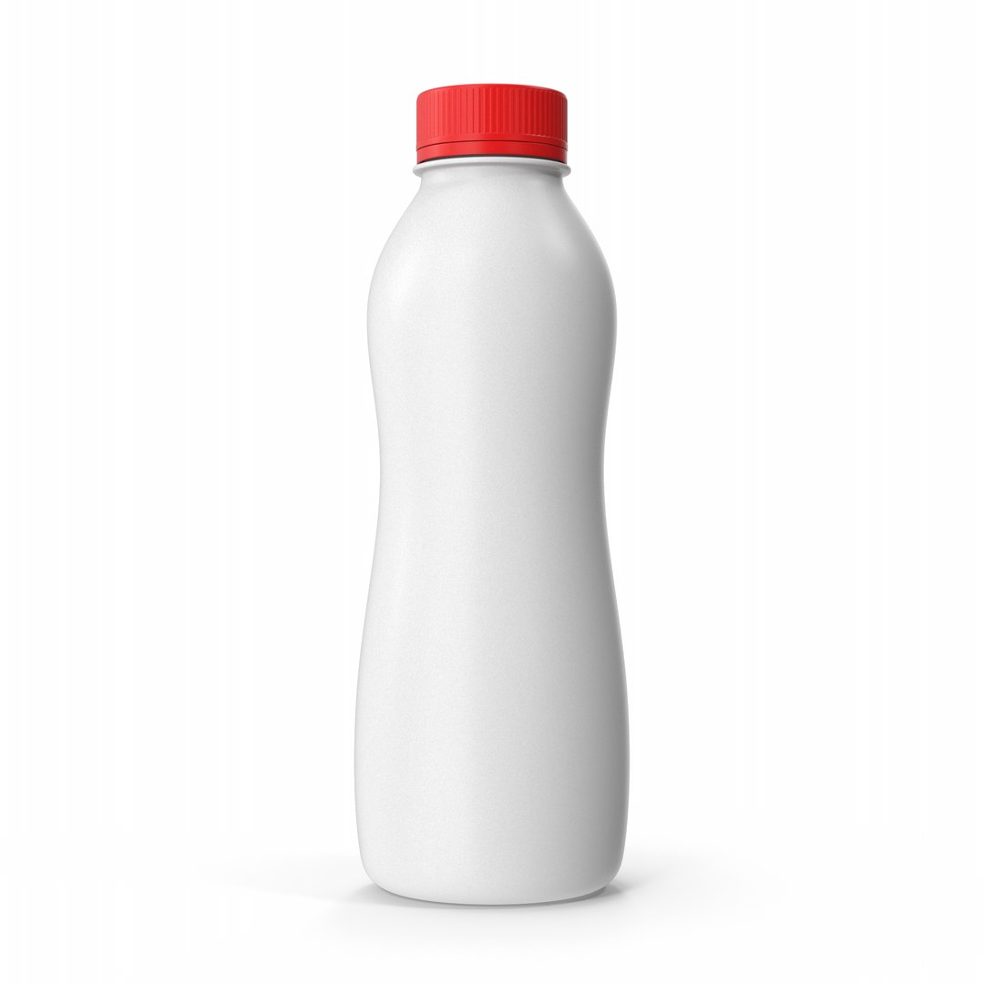 Red Yogurt Bottle 3D - TurboSquid 2200343