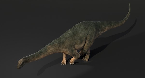 3d brontosaurus rigged