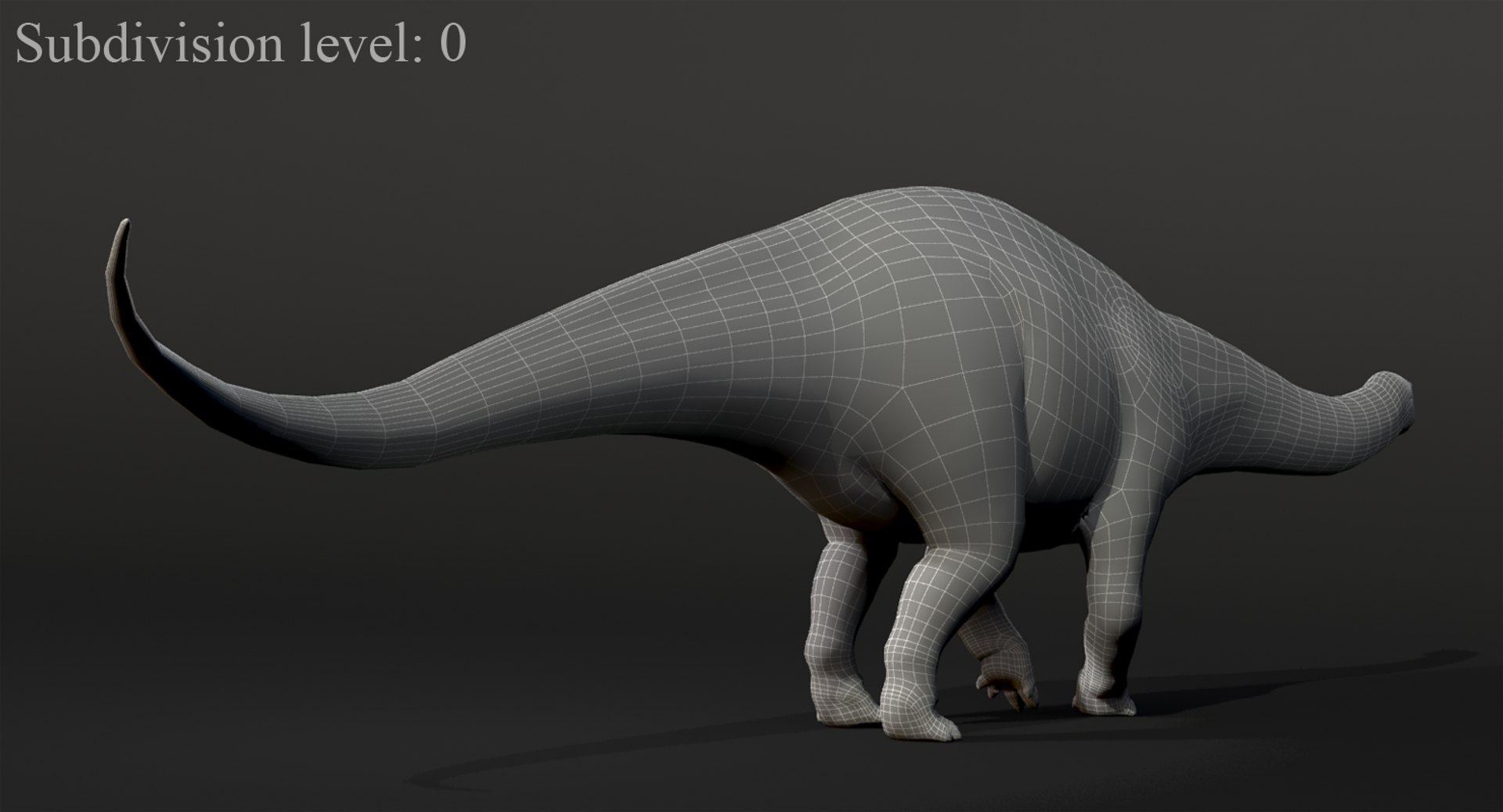 3d Brontosaurus Rigged