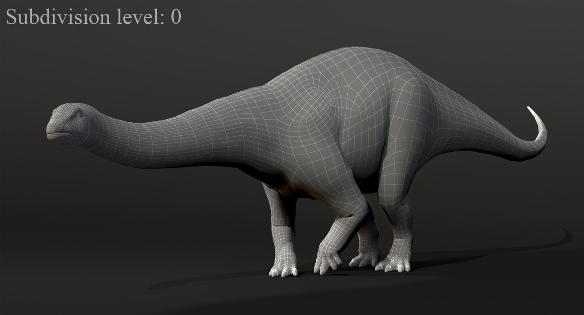 3d Brontosaurus Rigged