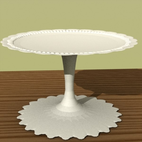 cake stand food 3d model