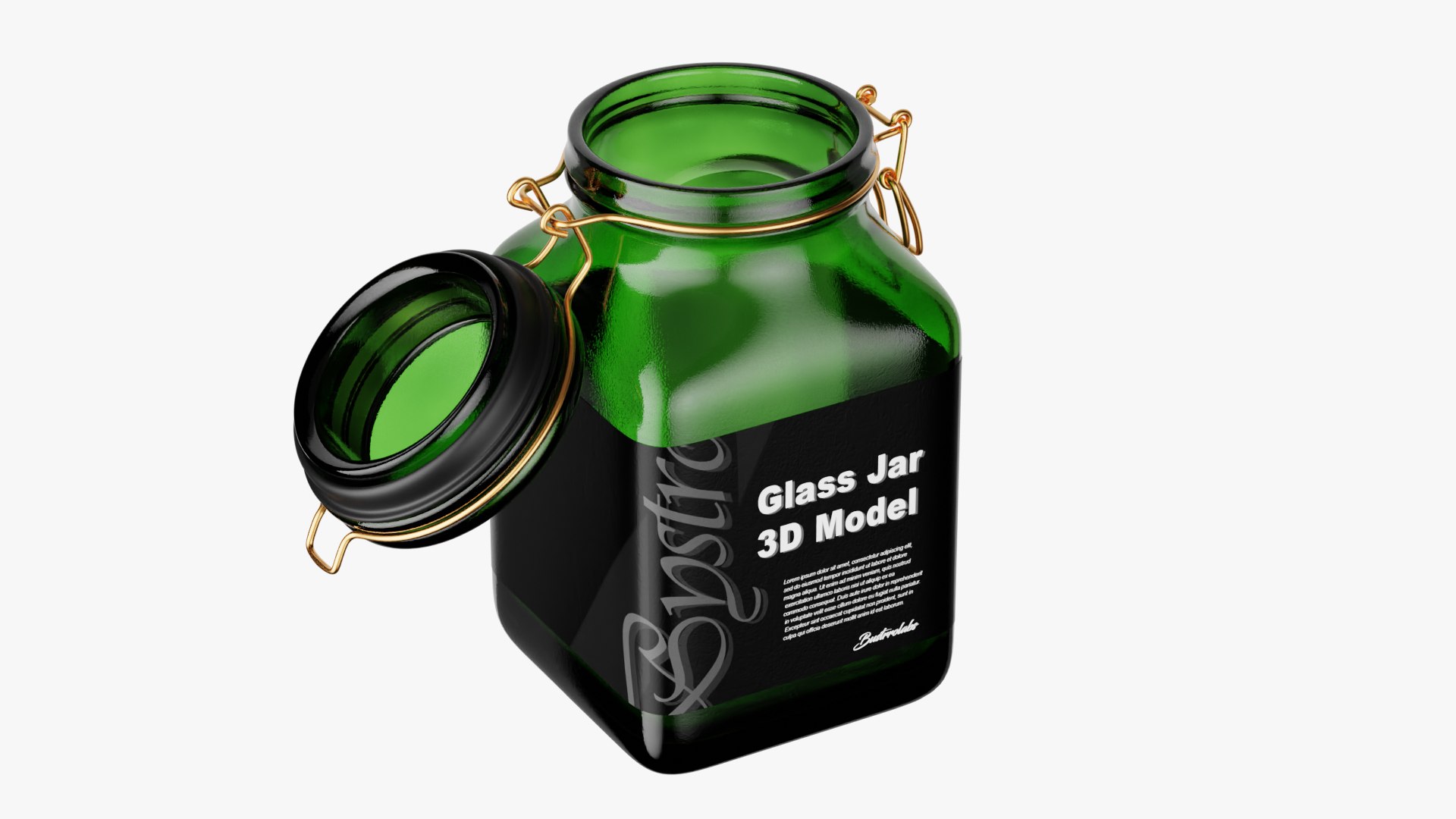 3D Model Glass Jar 4 - TurboSquid 1969257