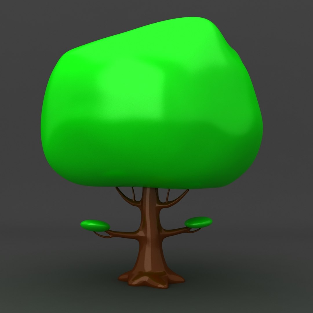 3ds max cartoon tree