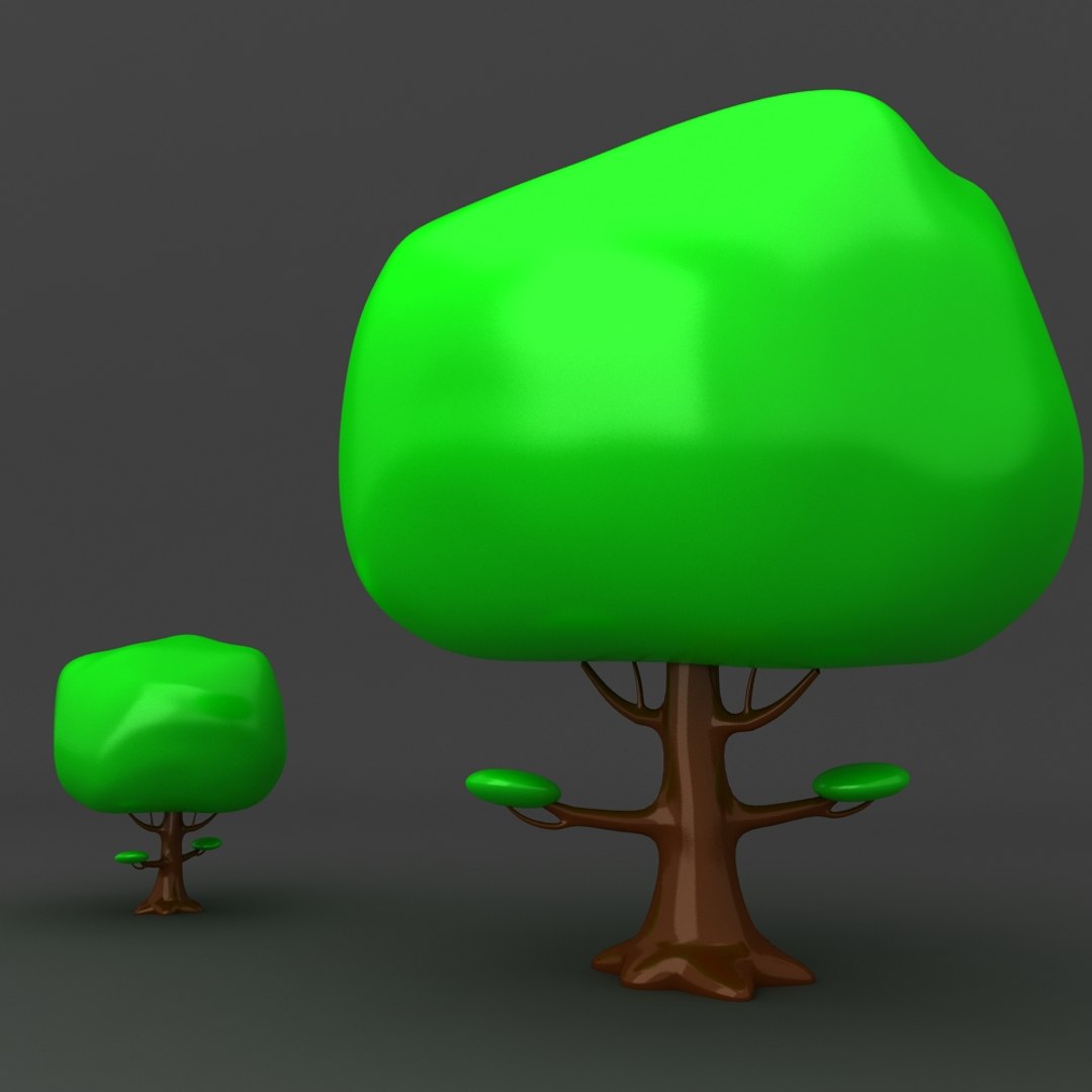 3ds max cartoon tree