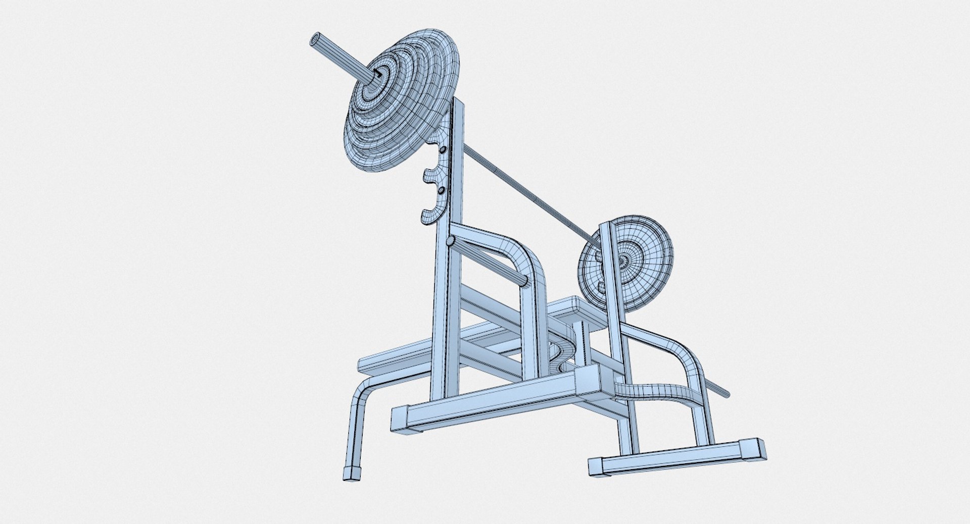 Bench Press Model - TurboSquid 1290786