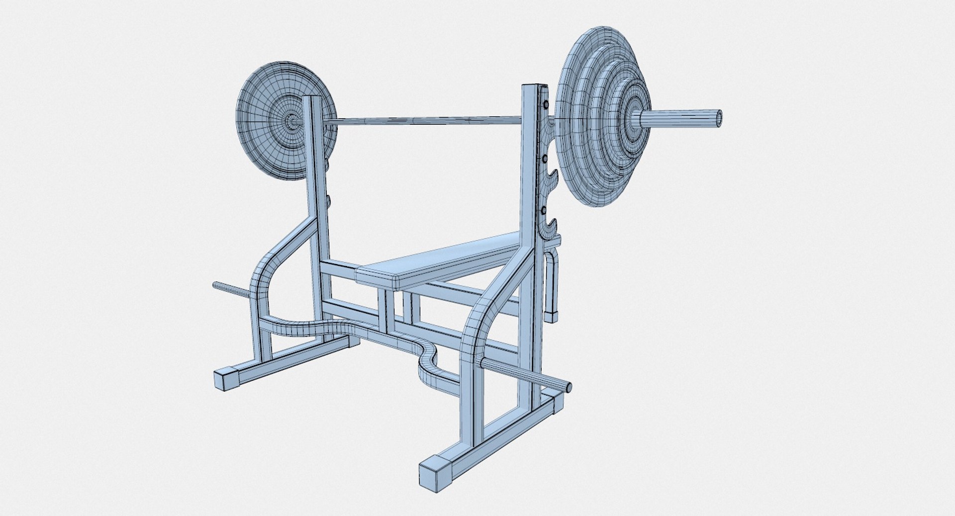 Bench Press Model - TurboSquid 1290786