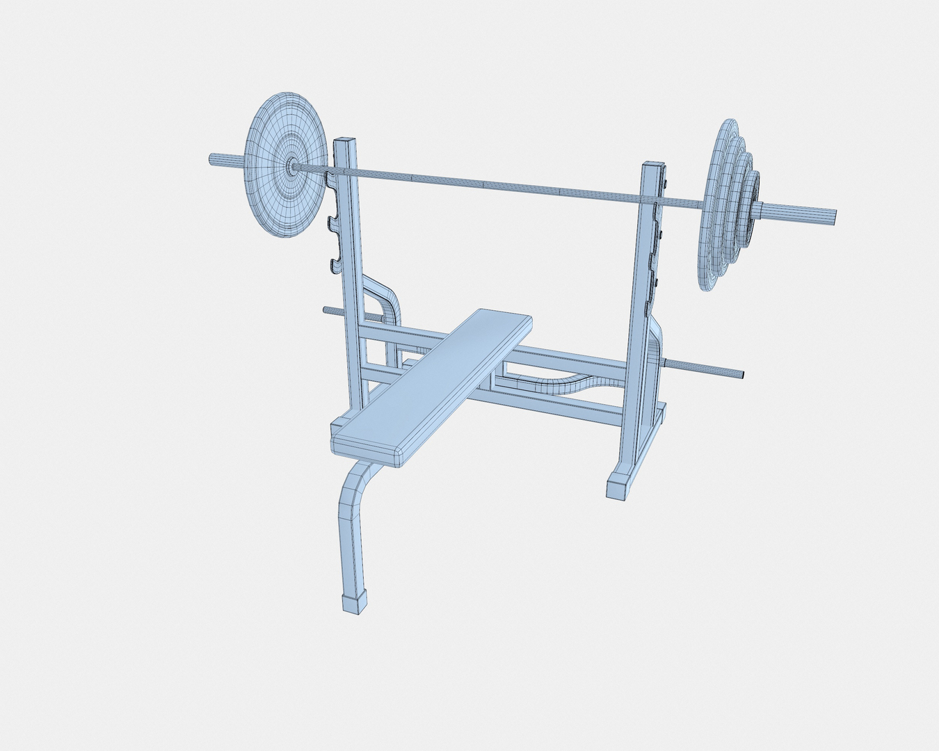 Bench Press Model - TurboSquid 1290786