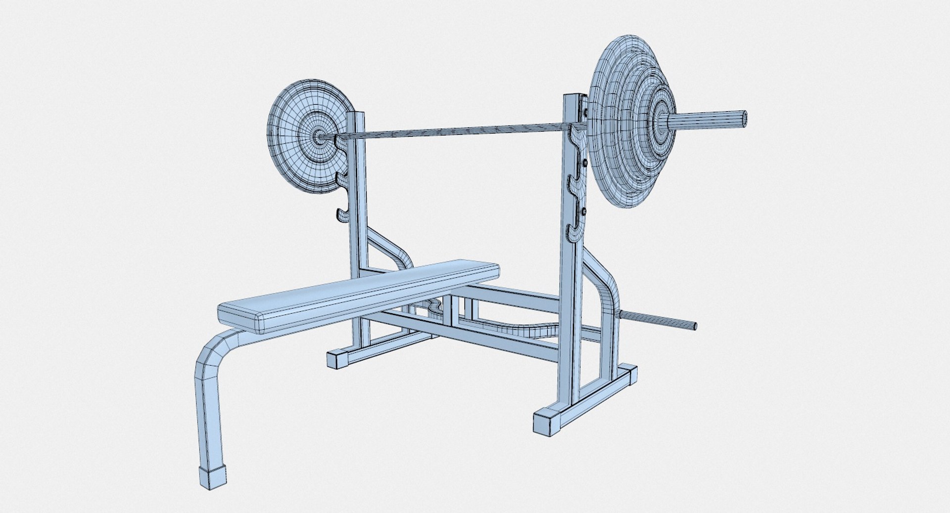 Bench Press Model - TurboSquid 1290786