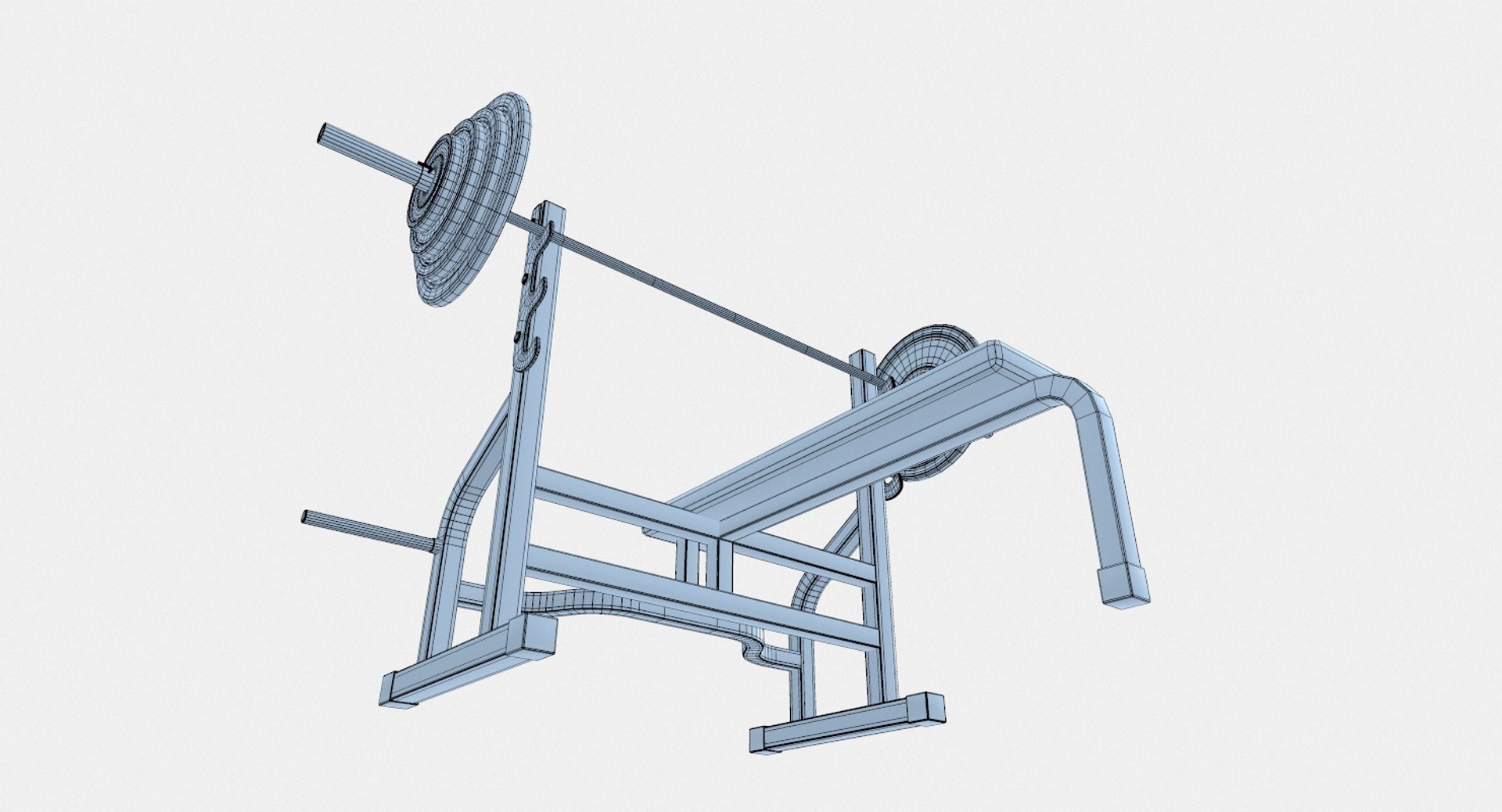 Bench Press Model - TurboSquid 1290786