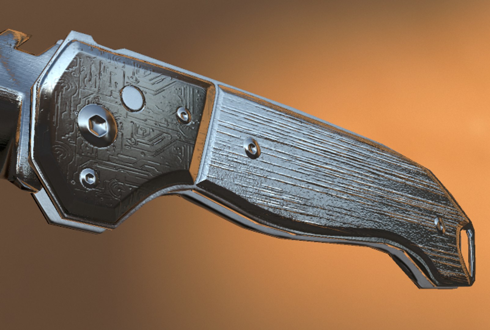 3d model knife