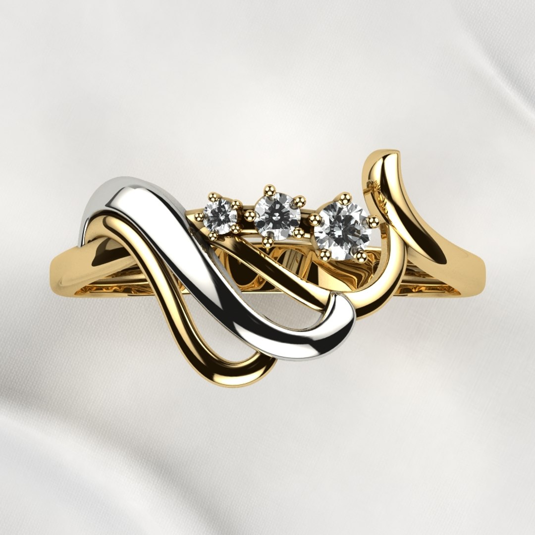 Rhodium Plating Gold Ring 3D Model - TurboSquid 1806501