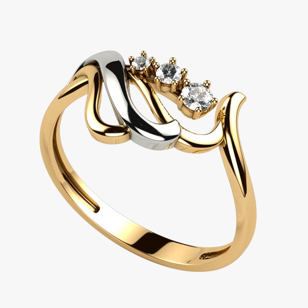 Rhodium Plating Gold Ring 3D model - TurboSquid 1806501