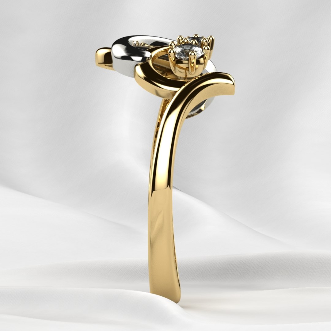 Rhodium Plating Gold Ring 3D Model - TurboSquid 1806501