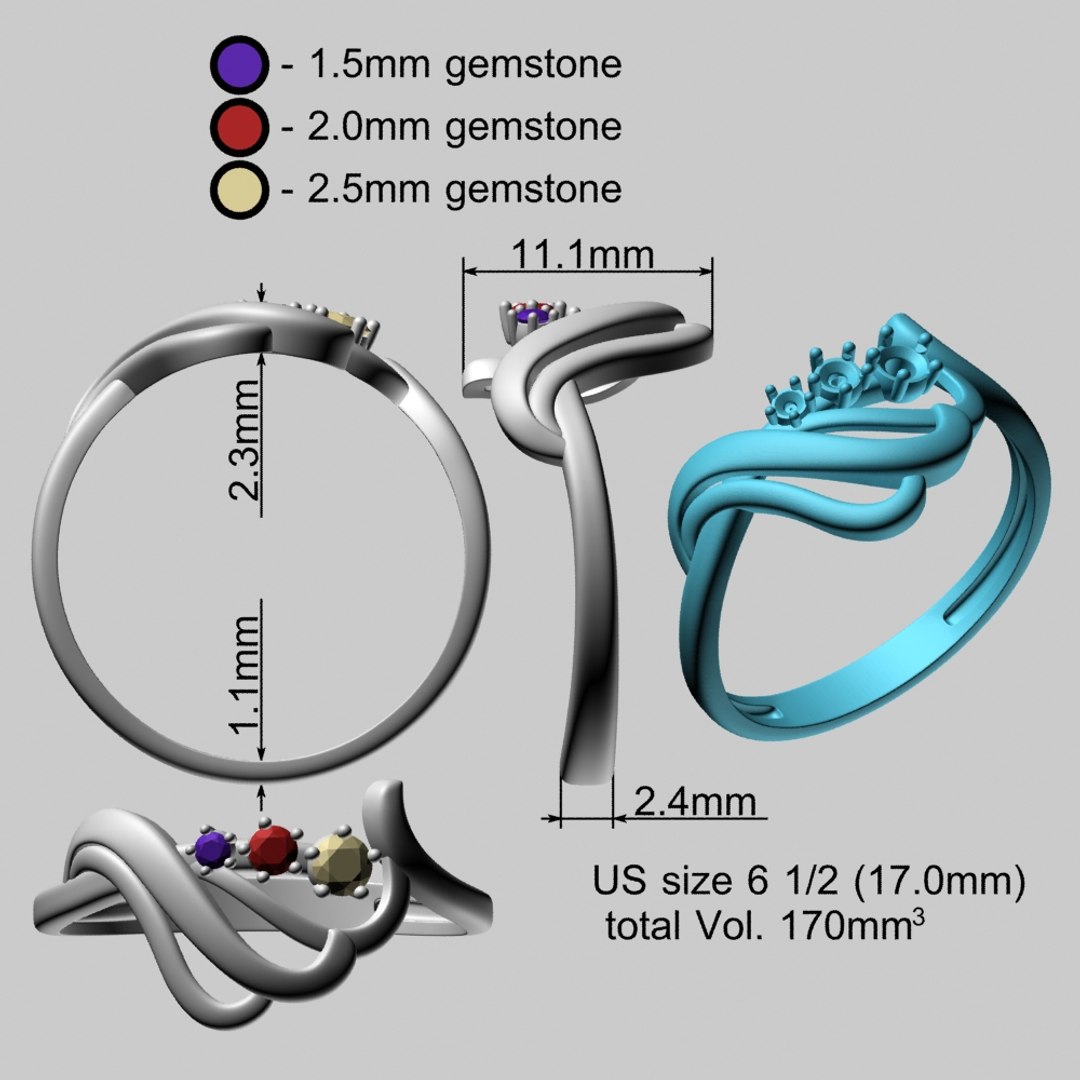 Rhodium Plating Gold Ring 3D Model - TurboSquid 1806501