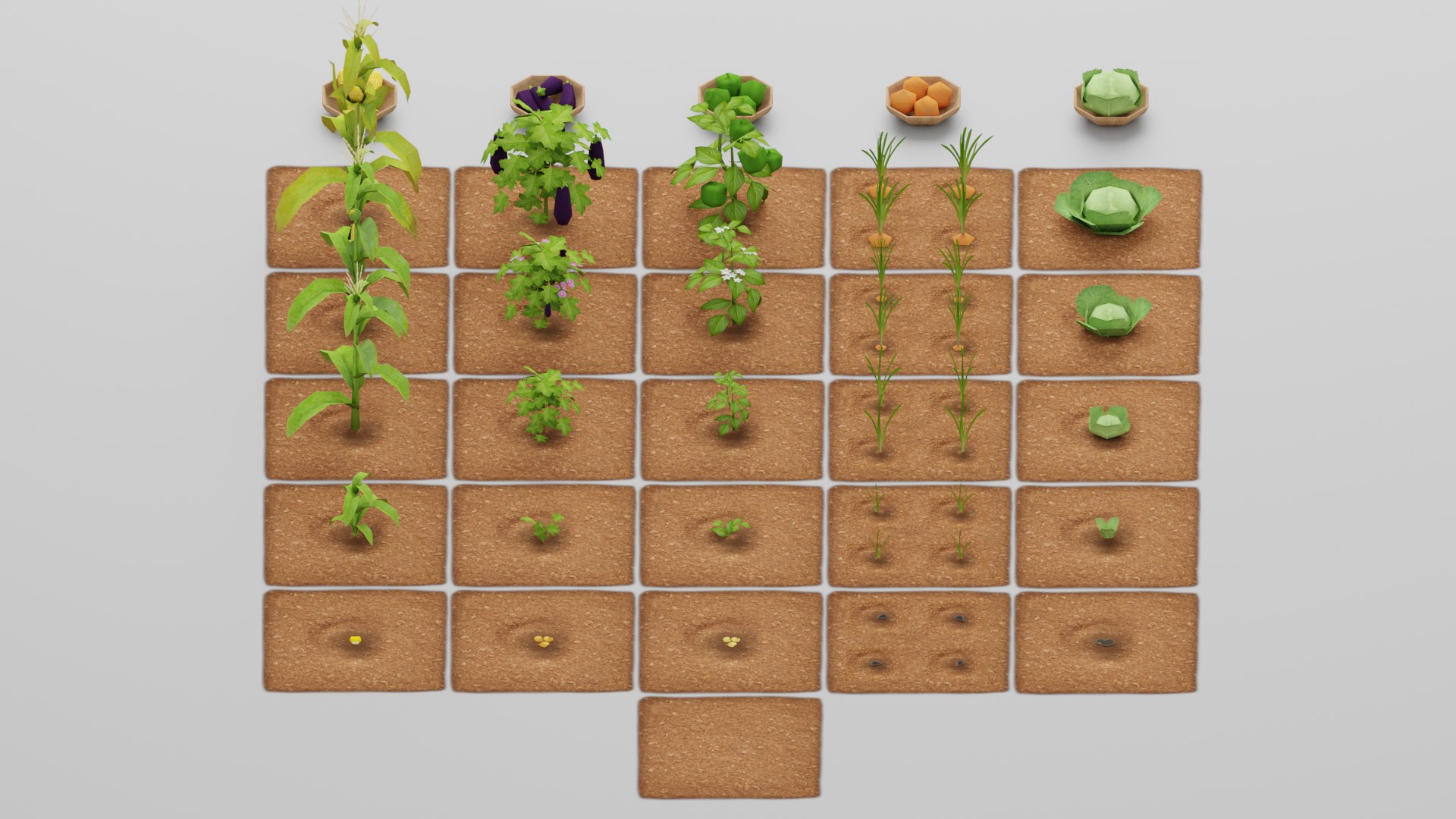 3D Farm Vegetable - TurboSquid 1504693