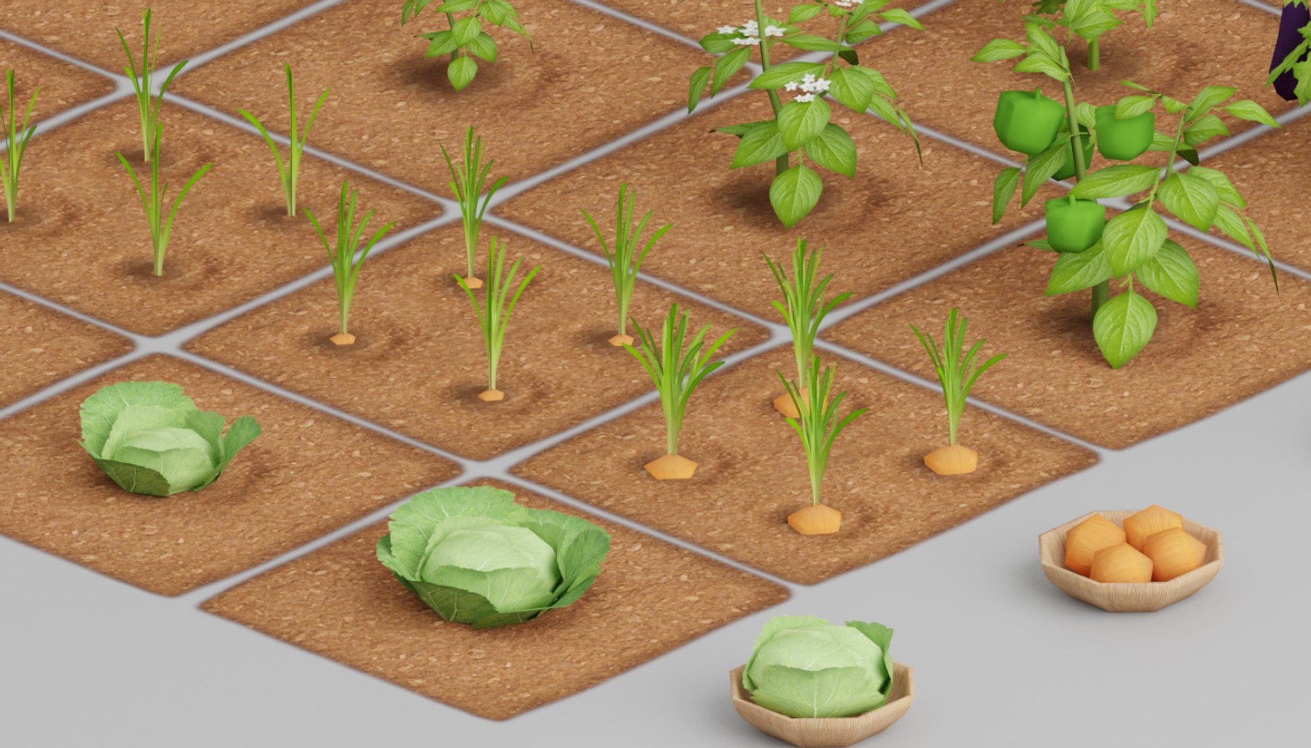 3D Farm Vegetable - TurboSquid 1504693