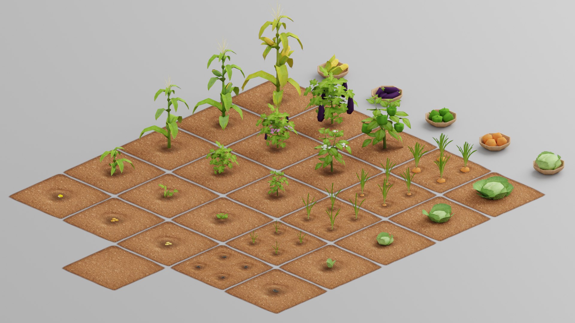 3D Farm Vegetable - TurboSquid 1504693
