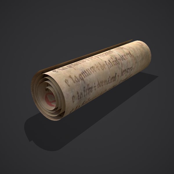 Chanson de Roland Scroll 3D model - TurboSquid 1731660