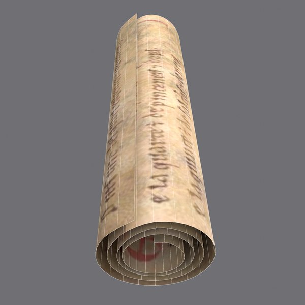 Chanson de Roland Scroll 3D model - TurboSquid 1731660