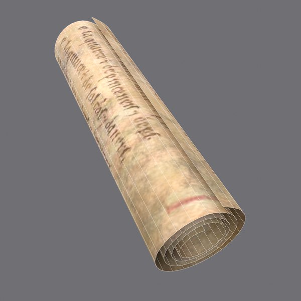 Chanson de Roland Scroll 3D model - TurboSquid 1731660