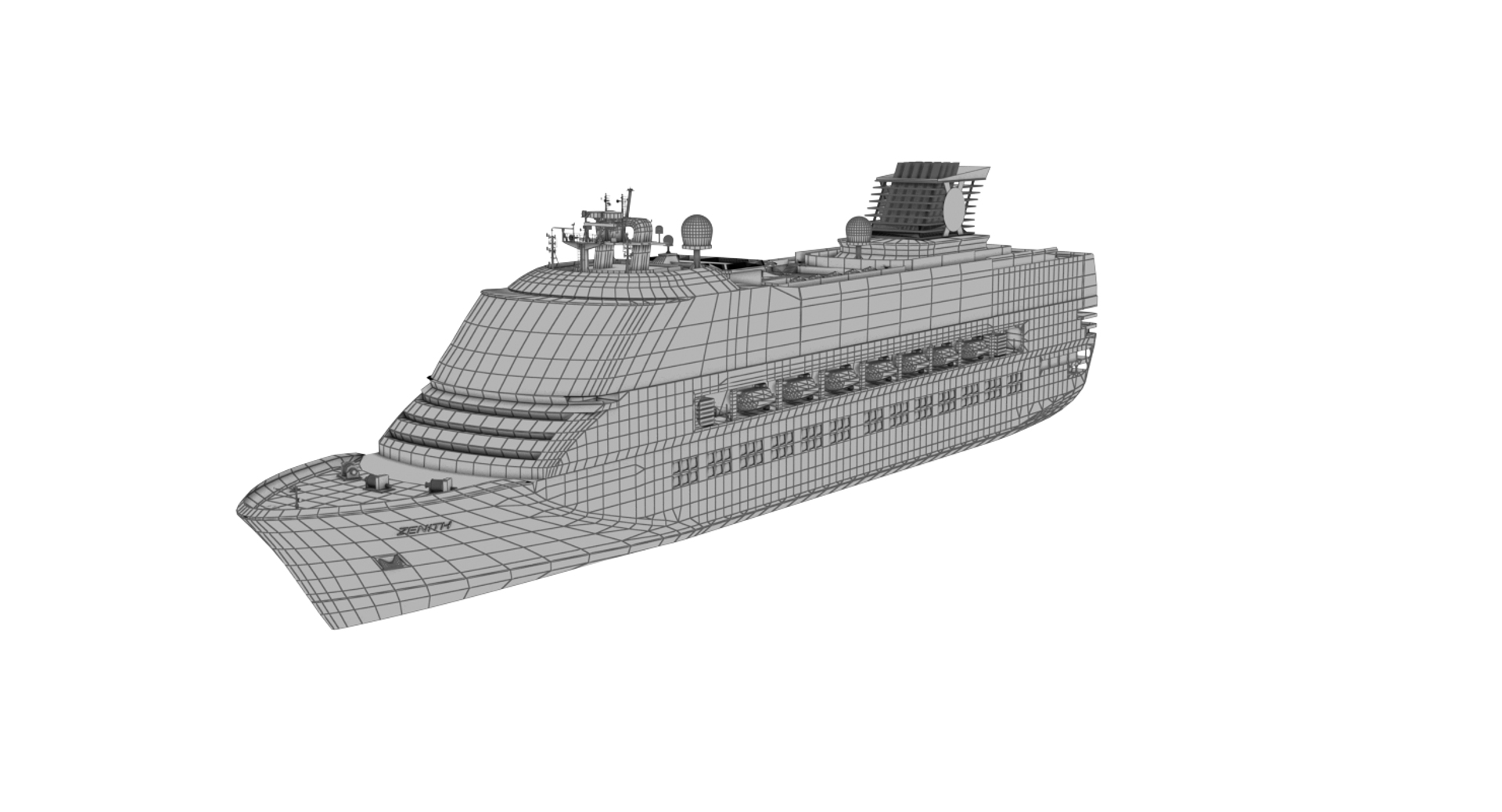 Zenith Cruiser Ship 3d Model