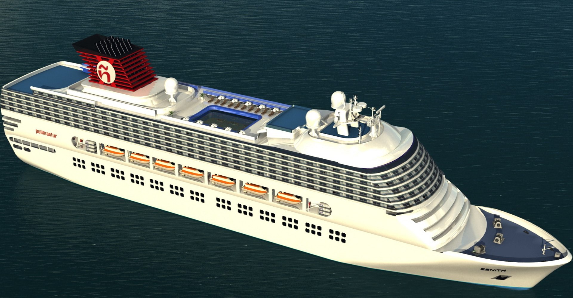 Zenith Cruiser Ship 3d Model