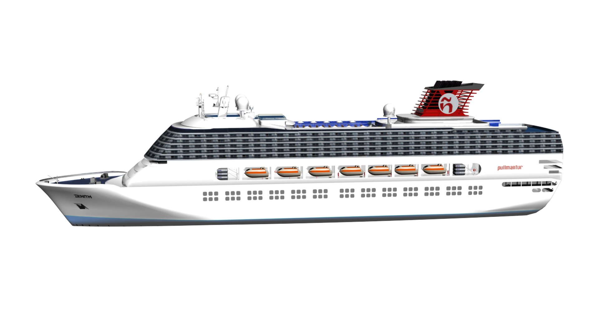 Zenith Cruiser Ship 3d Model